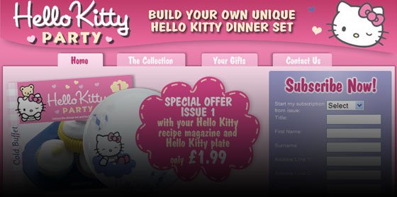 Hello Kitty Party website - Design for Digital
